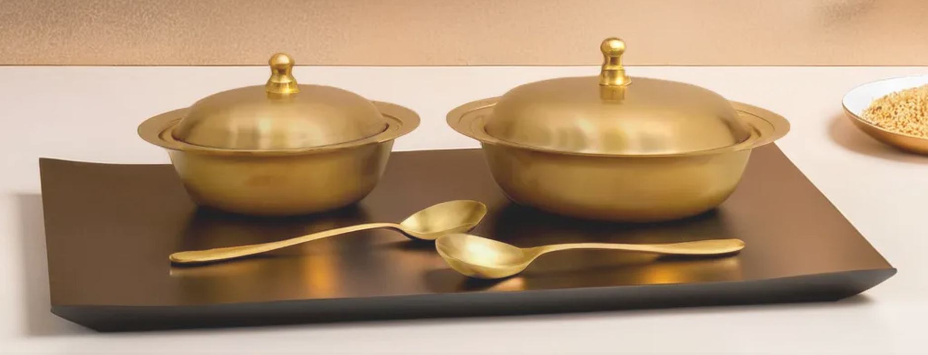 Bronze Utensils Set - 100% Pure Kansa Bartan by Raj Gharana Metals