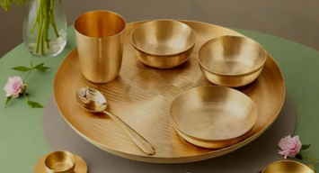 Bronze Utensils Set - 100% Pure Kansa Bartan by Raj Gharana Metals