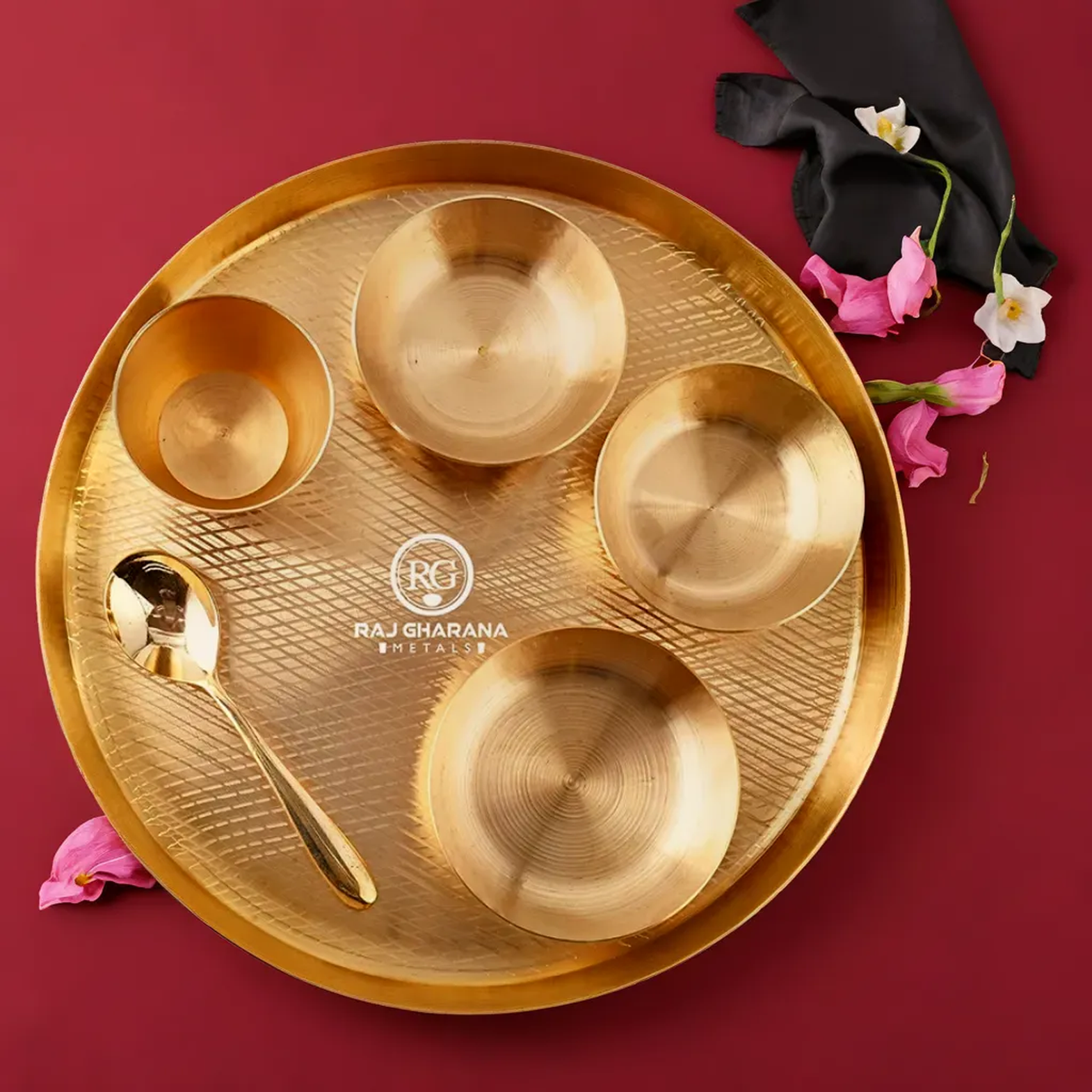 Bronze Utensils Set - 100% Pure Kansa Bartan by Raj Gharana Metals